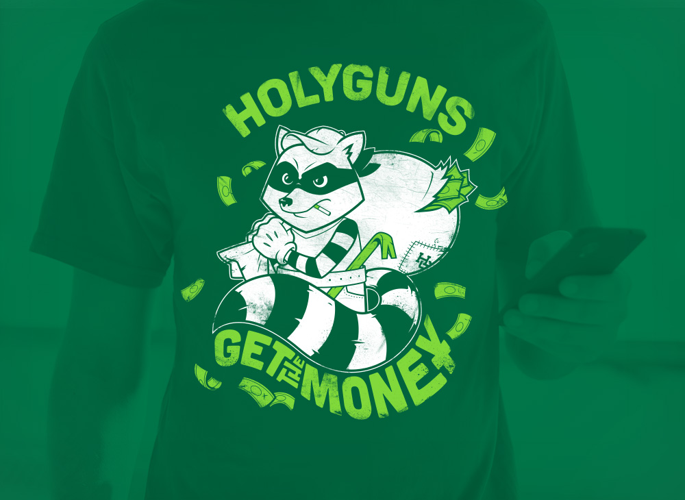 Branding and Illustrations for Holy Guns