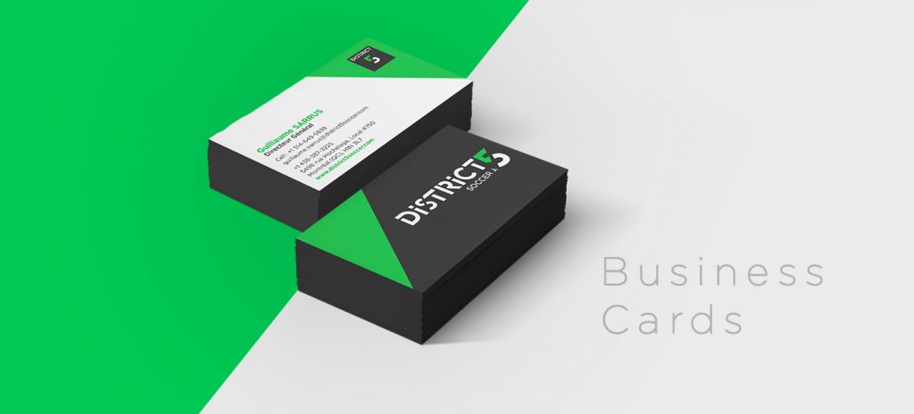 Logo, Business cards and flyer graphic design for District Soccer 5 ...