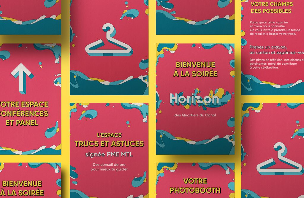 Event identity design for «Soirée Horizon» - Baboon Creation